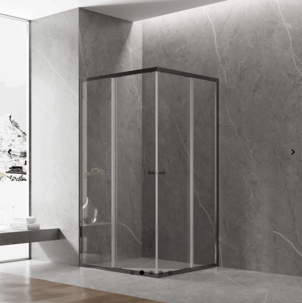 Semi Frameless Corner Double Sliding Door – Unic Group Bathroom & Tiles